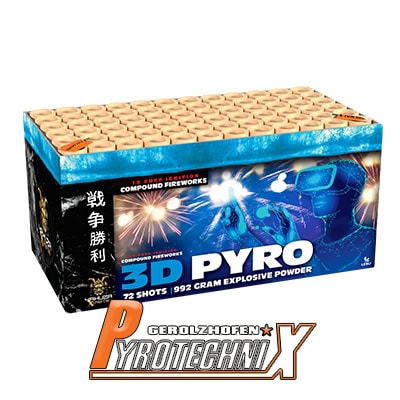 Lesli "3d Pyro" Ghost Verbundfeuerwerk mit 72 Schuss