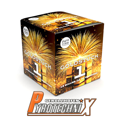 Pyrotrade Goldstück 1 Batteriefeuerwerk mit Goldweiden